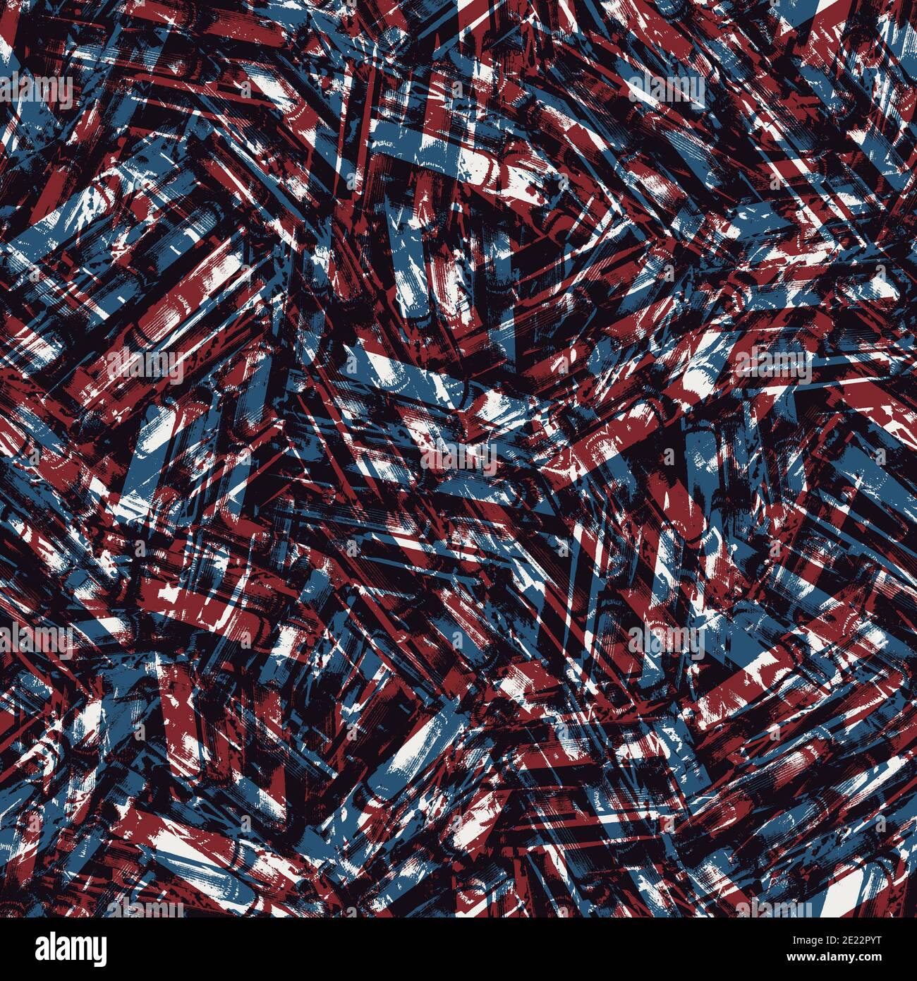 Seamless tropical pattern in red blue black white Stock Photo - Alamy