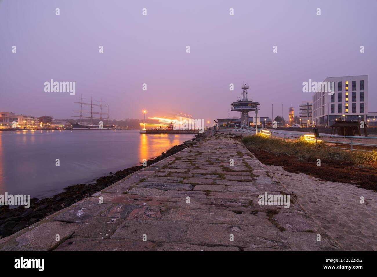 Beautiful cityscape with buildings in the city center of Lubeck by the ...