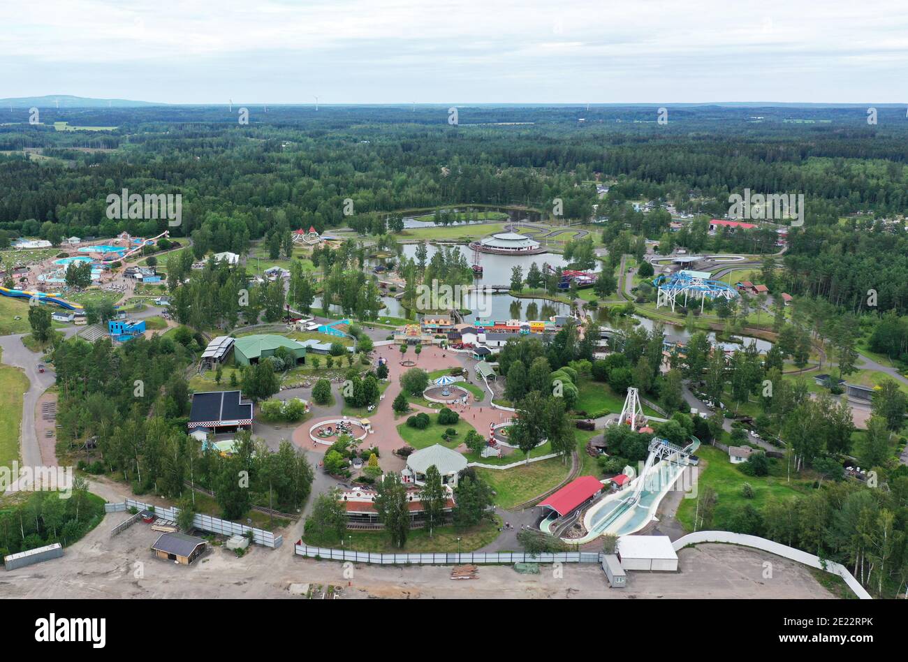SKARA, SWEDEN- 25 JUNE 2019: Skara Sommarland is a summer park located ...
