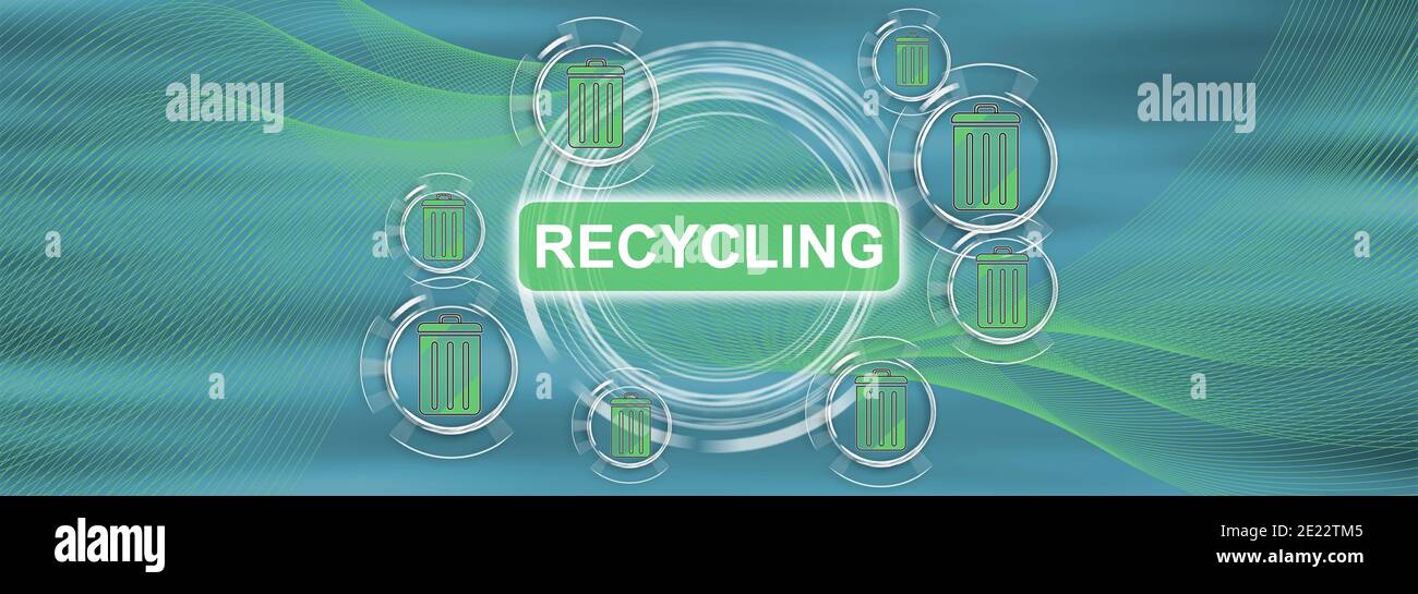 Illustration of a recycling concept Stock Photo - Alamy