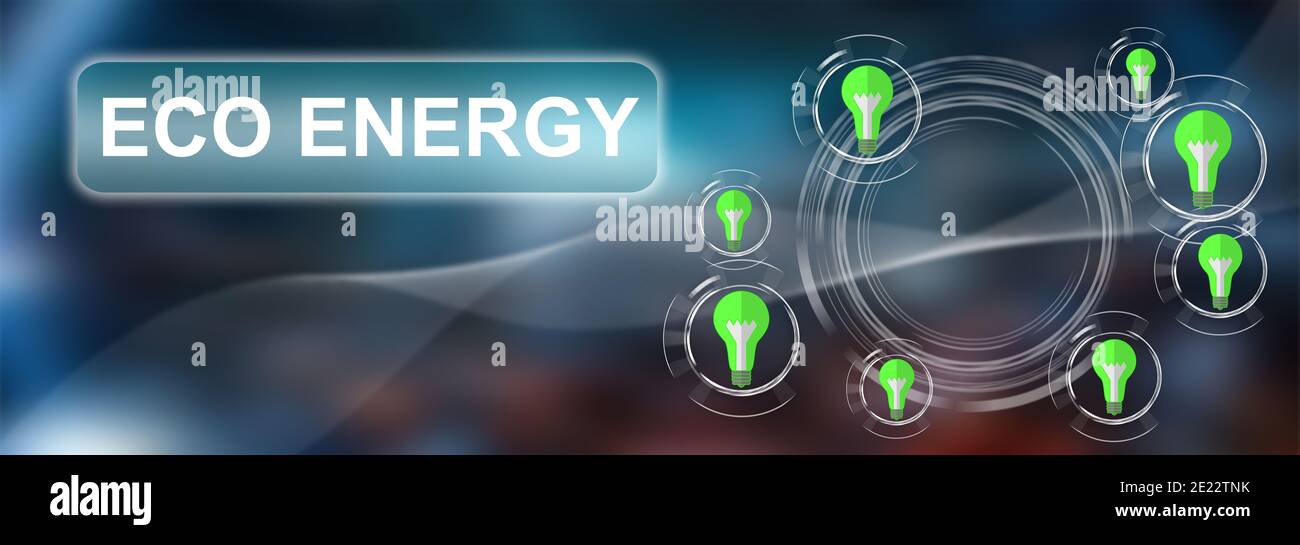 Illustration of an eco energy concept Stock Photo - Alamy