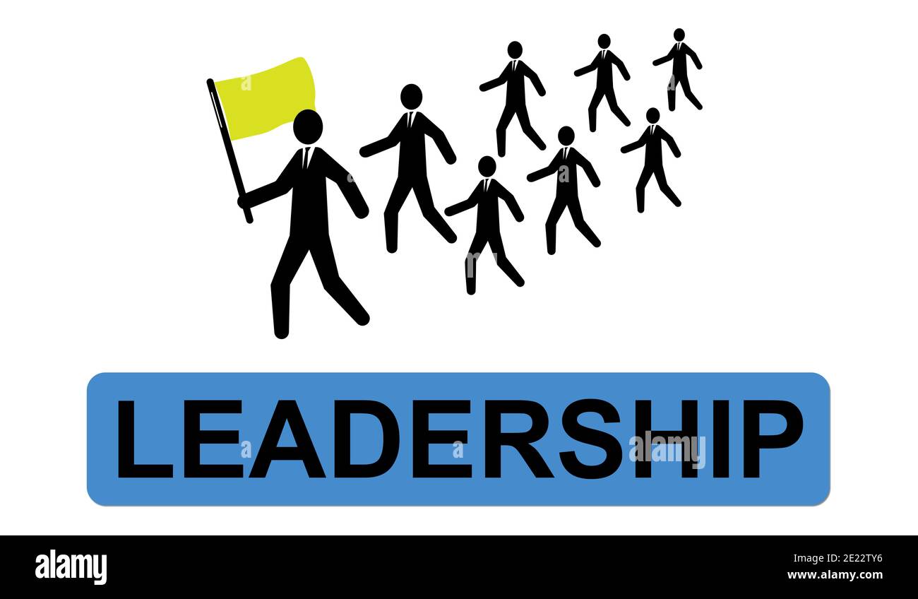 Illustration of a leadership concept Stock Photo - Alamy