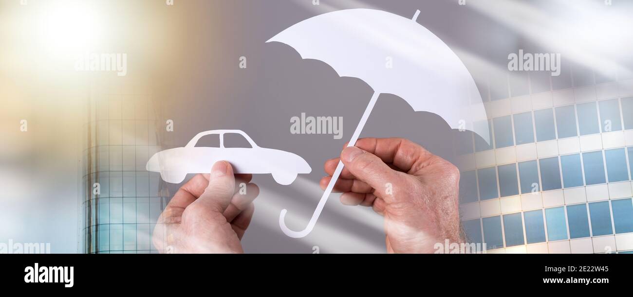 Symbol of car coverage; multiple exposure Stock Photo - Alamy
