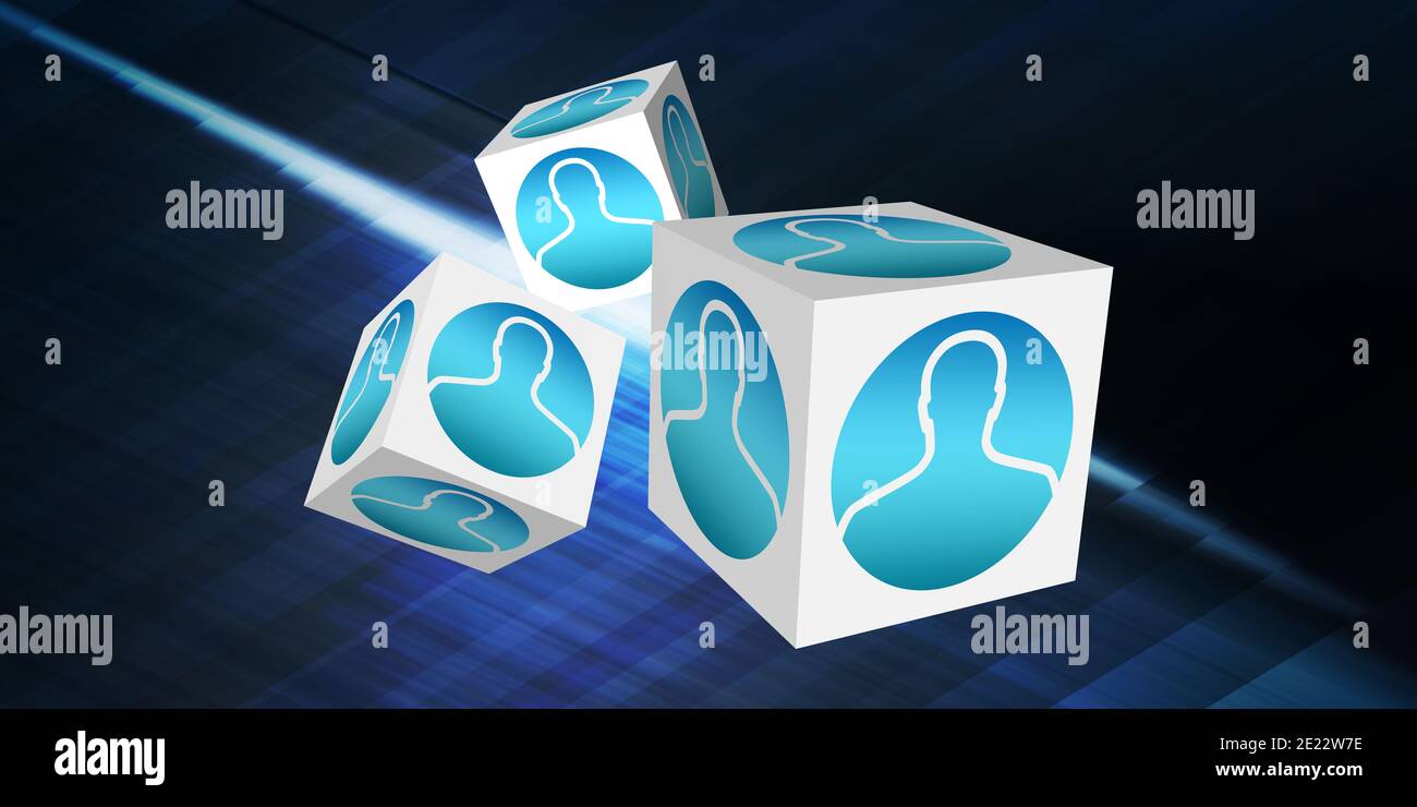 Illustration of a profile concept Stock Photo - Alamy