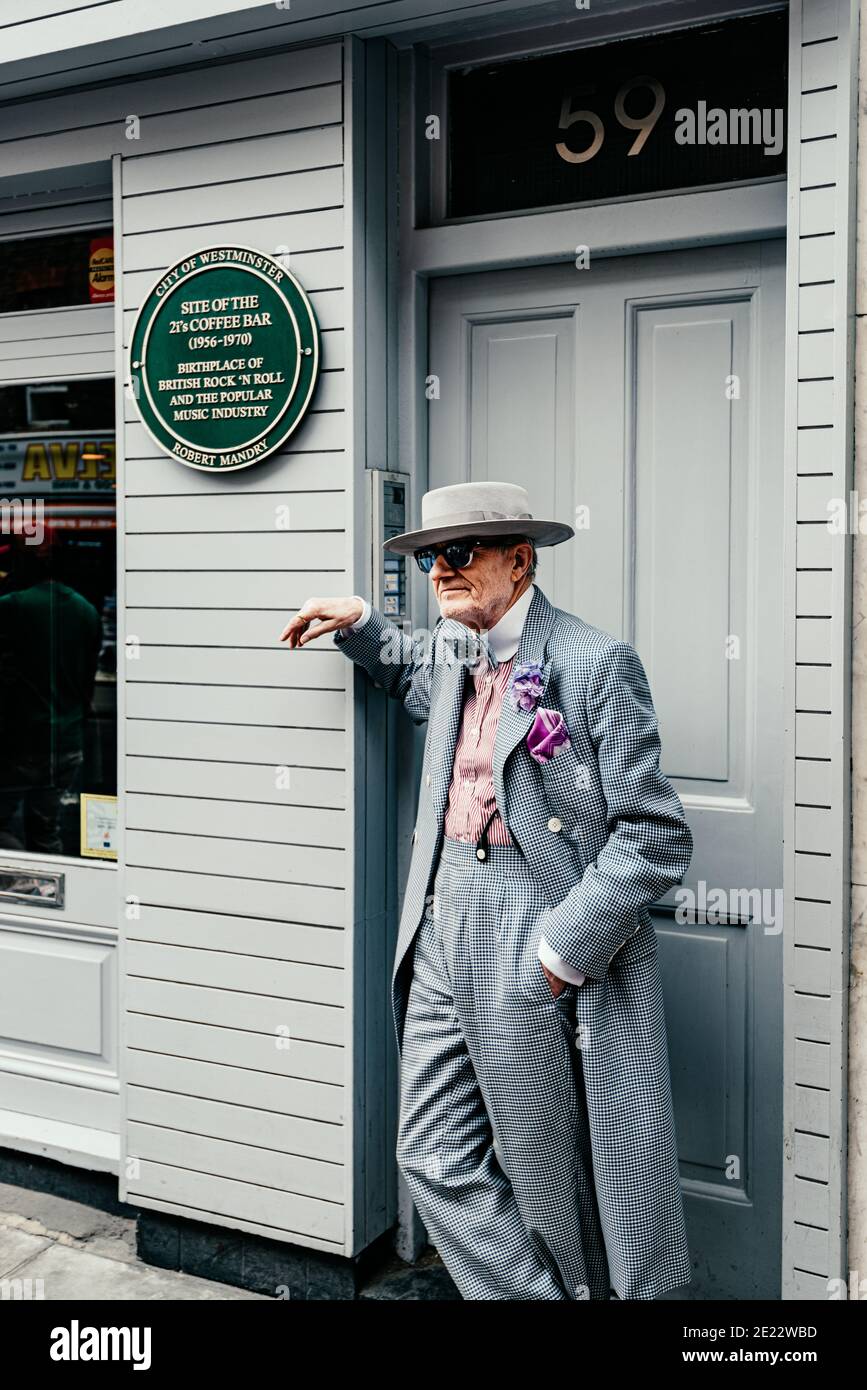 Artist George Skeggs ('Soho George') stands outside onetime ...