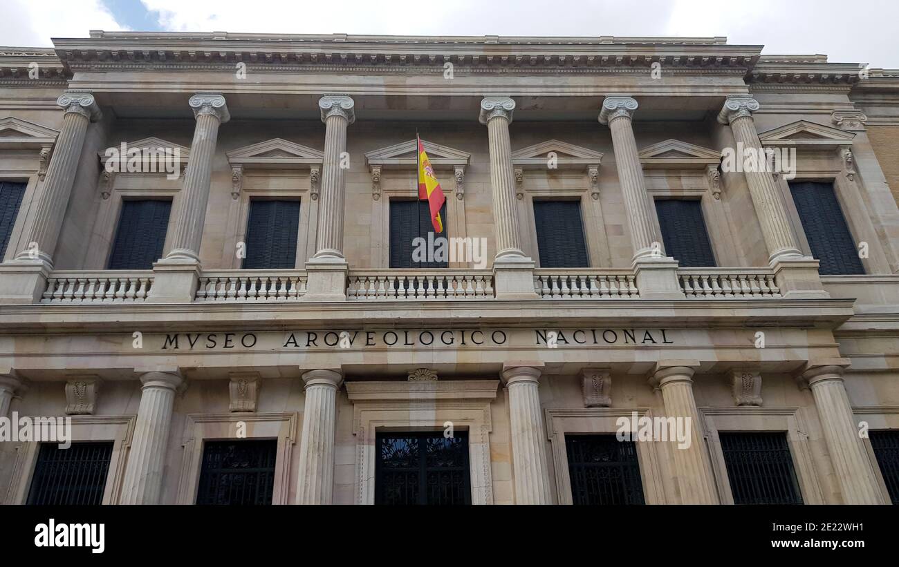 View at the entrance in the National Archeological Museum in Madrid ...