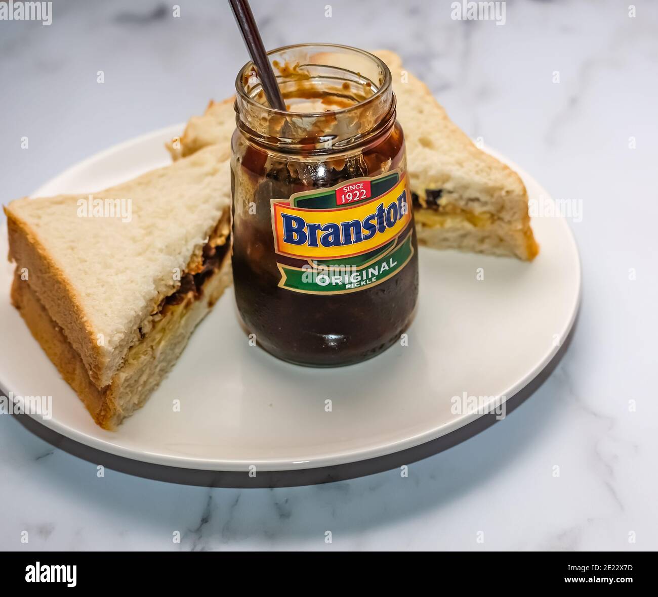 Cheese and branston pickle sandwich hi-res stock photography and images ...