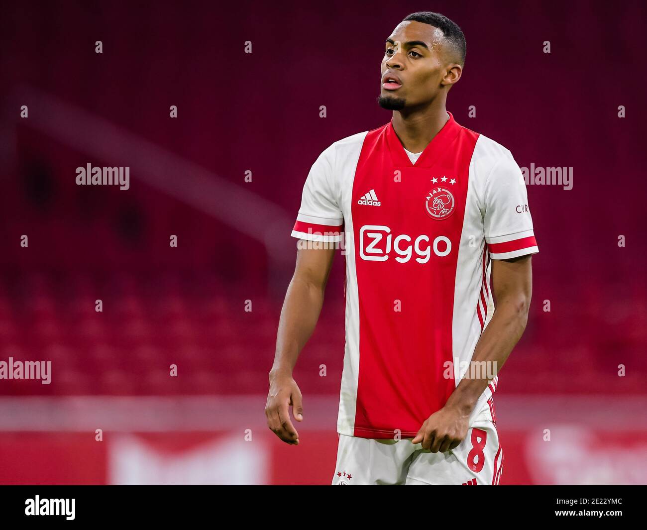 AMSTERDAM, NETHERLANDS - JANUARY 10: Ryan Gravenberch of Ajax during ...