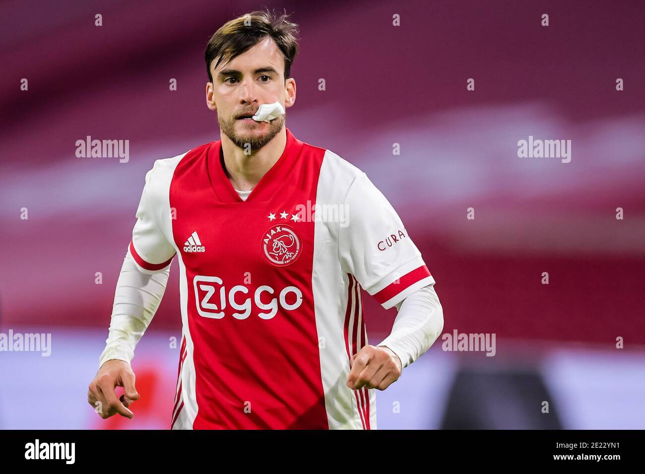 AMSTERDAM, NETHERLANDS - JANUARY 10: Nicolas Tagliafico of Ajax during ...