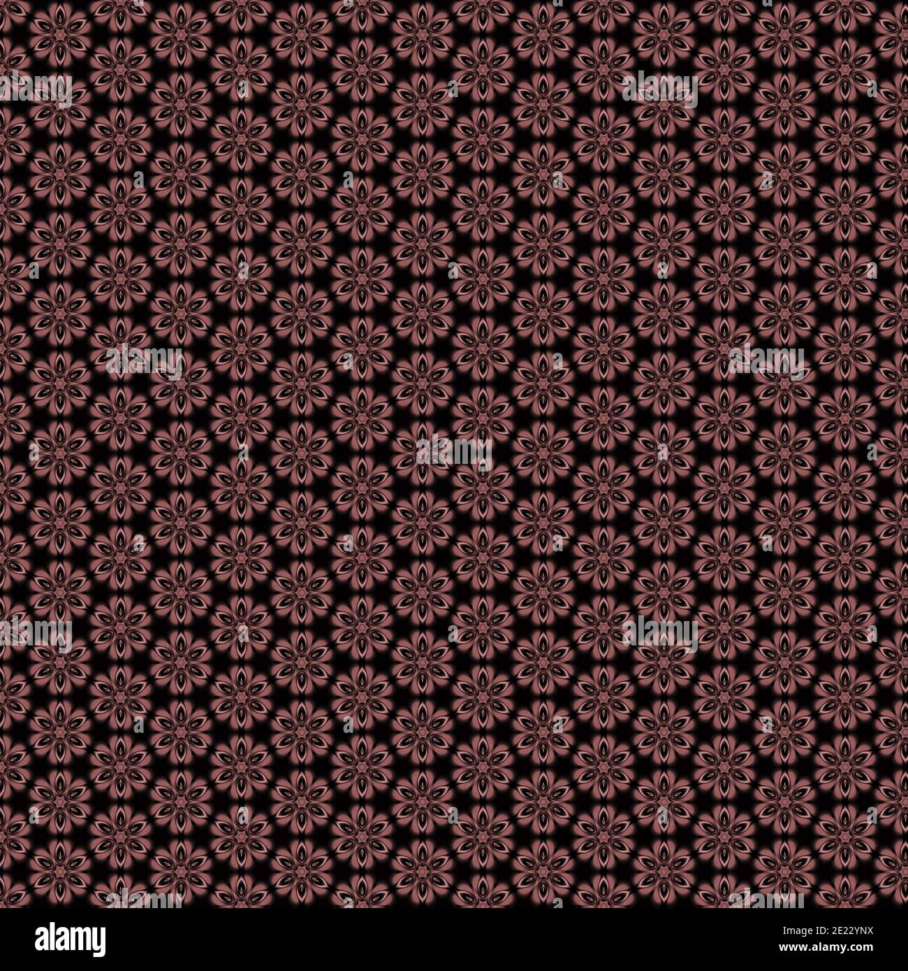 Illustration of a seamless floral pattern with purple and black color ...