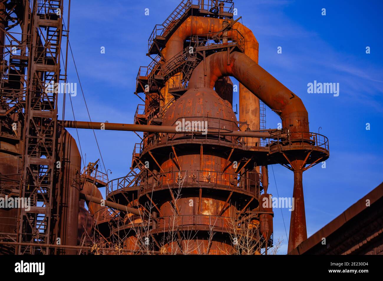 Blast furnace equipment of the metallurgical plant Stock Photo - Alamy