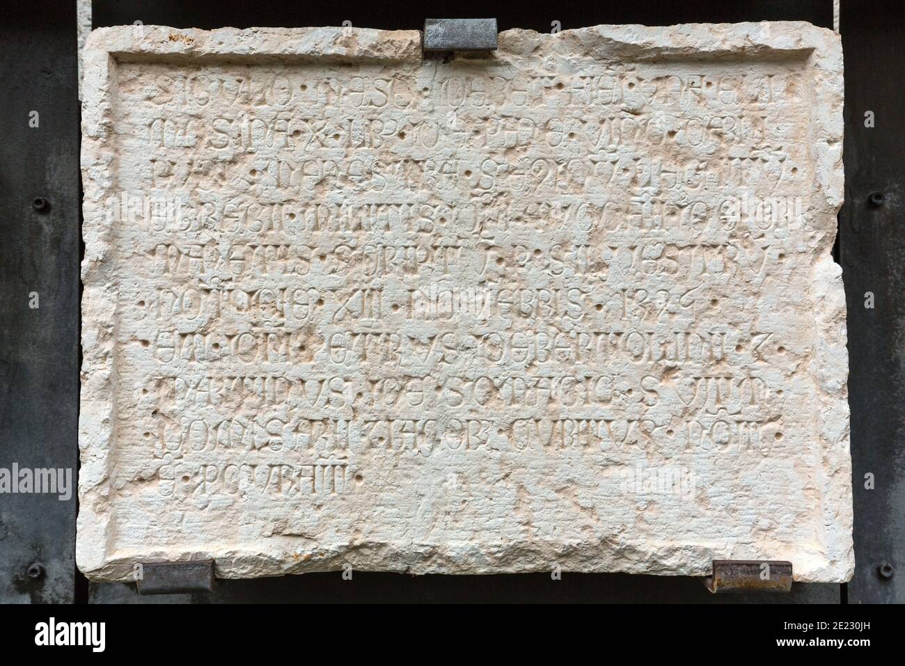 medieval Della Scala Inscriptions in Castelvecchio Museum. Verona ...