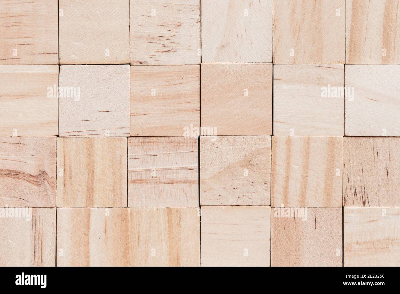 Wood square stack of lumber. Seamless texture of wooden blocks in ...