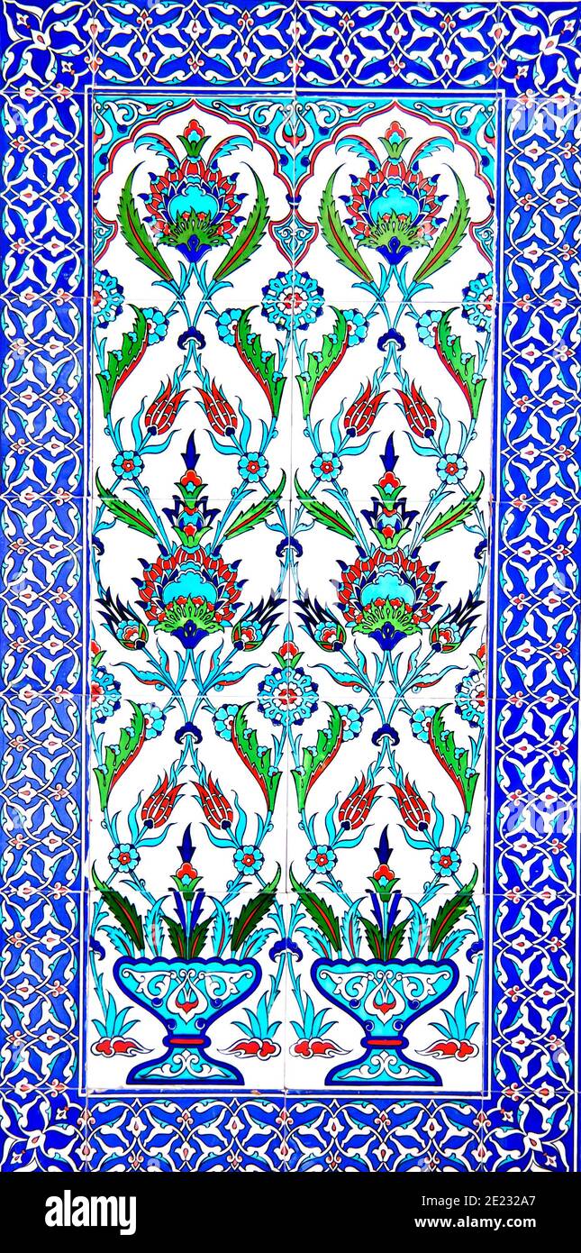 Ancient Handmade Turkish Tiles Stock Photo - Alamy