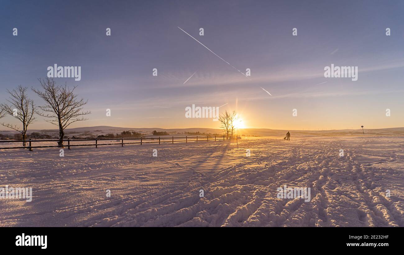 Snowy English Landscape Photo Stock Photo - Alamy