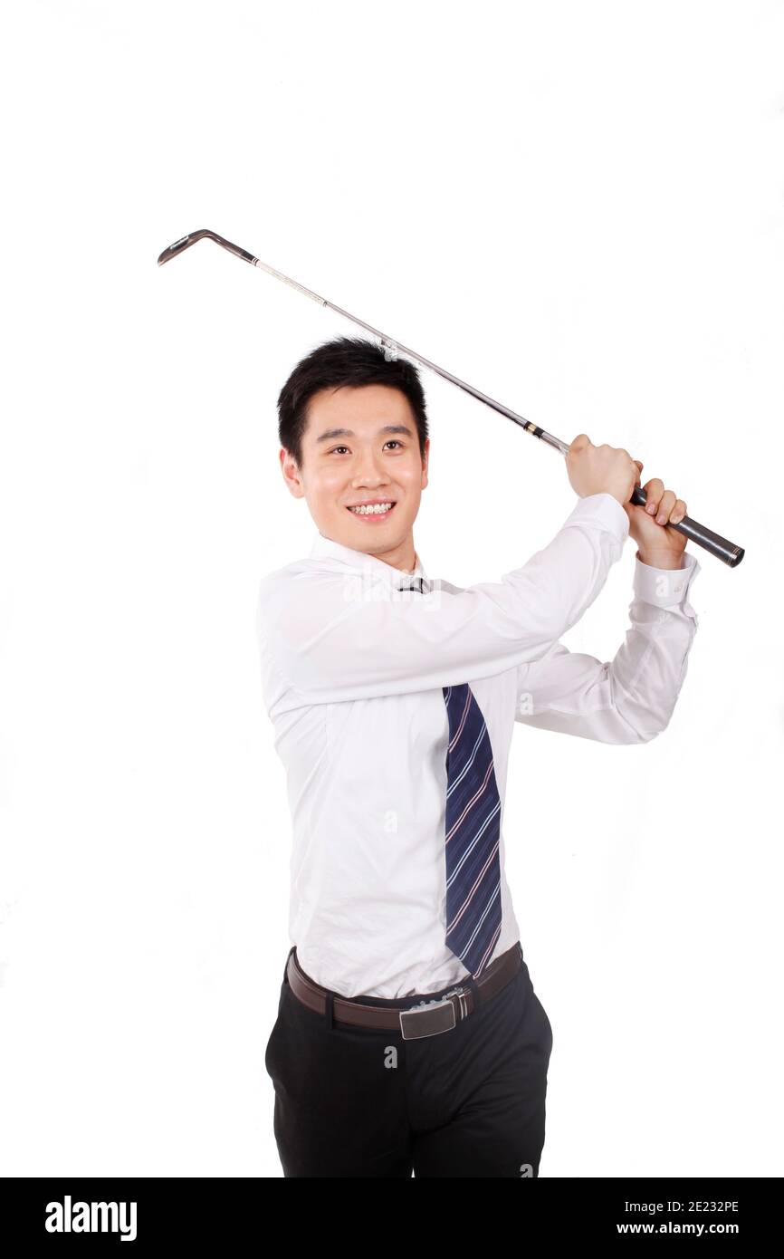 Chinese man playing golf hi-res stock photography and images - Alamy