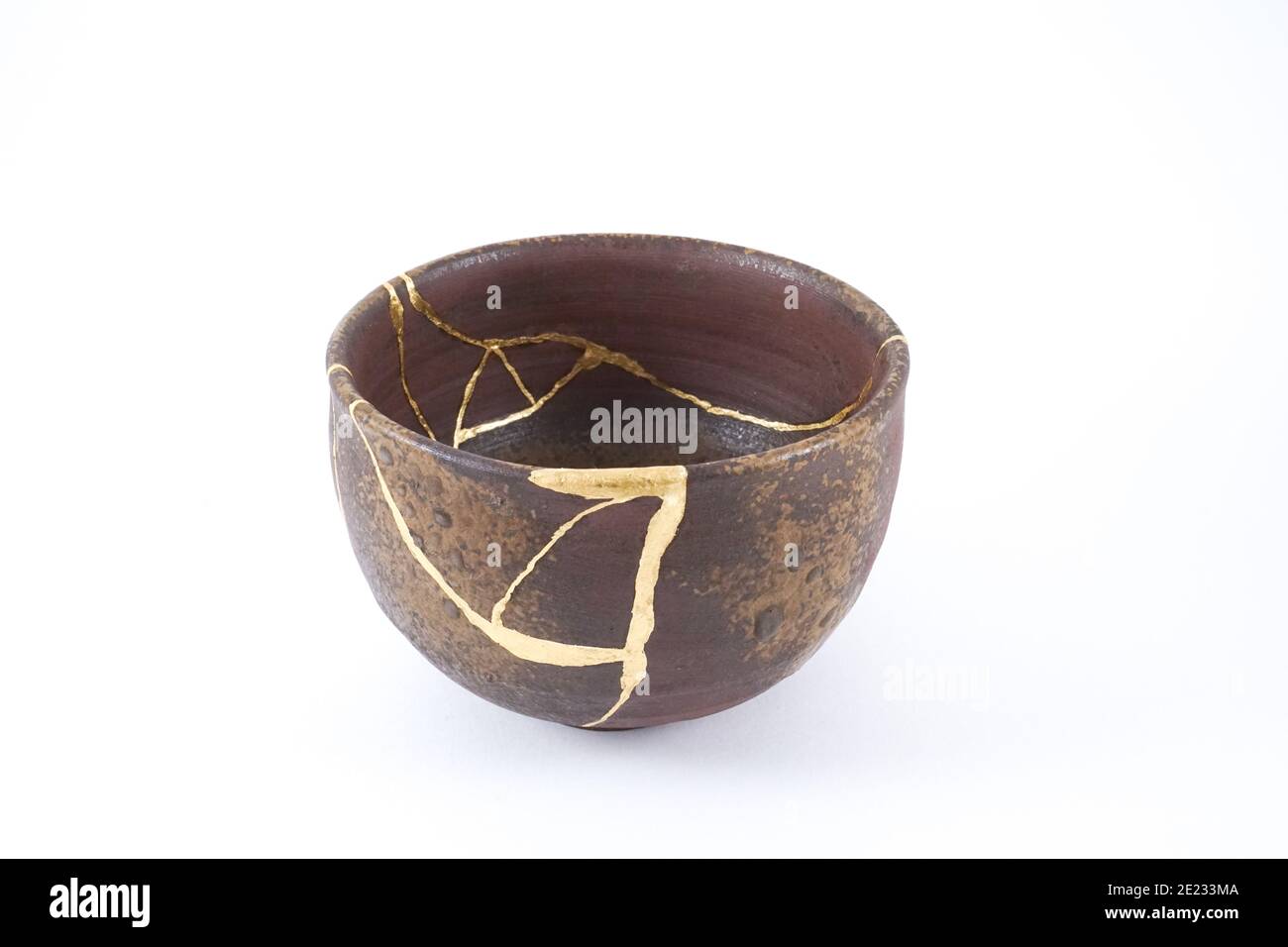 Antique Kintsugi, Bizen Japanese pottery restored with real gold ...