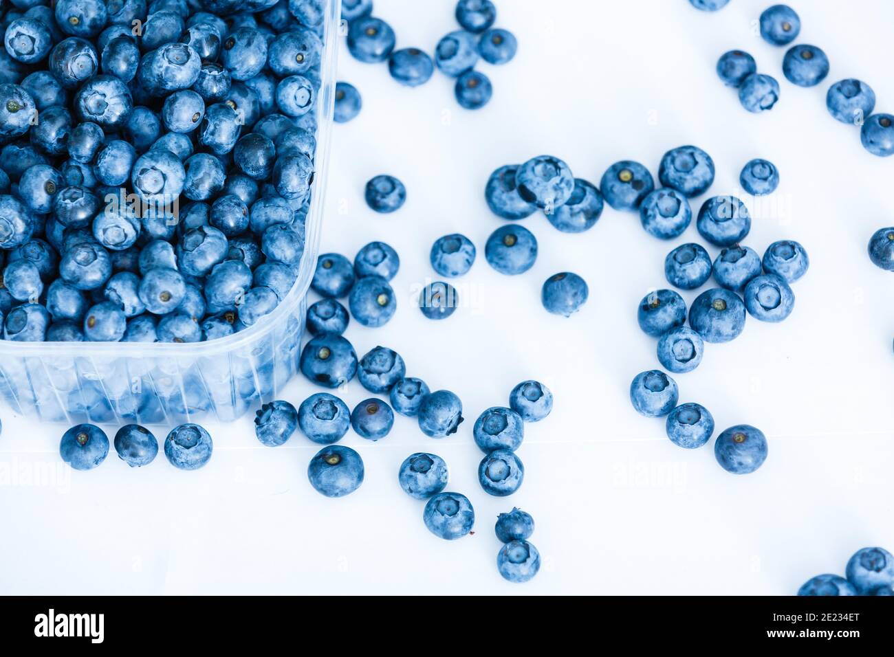 Falling blueberry, isolated on white background, clipping path, full ...