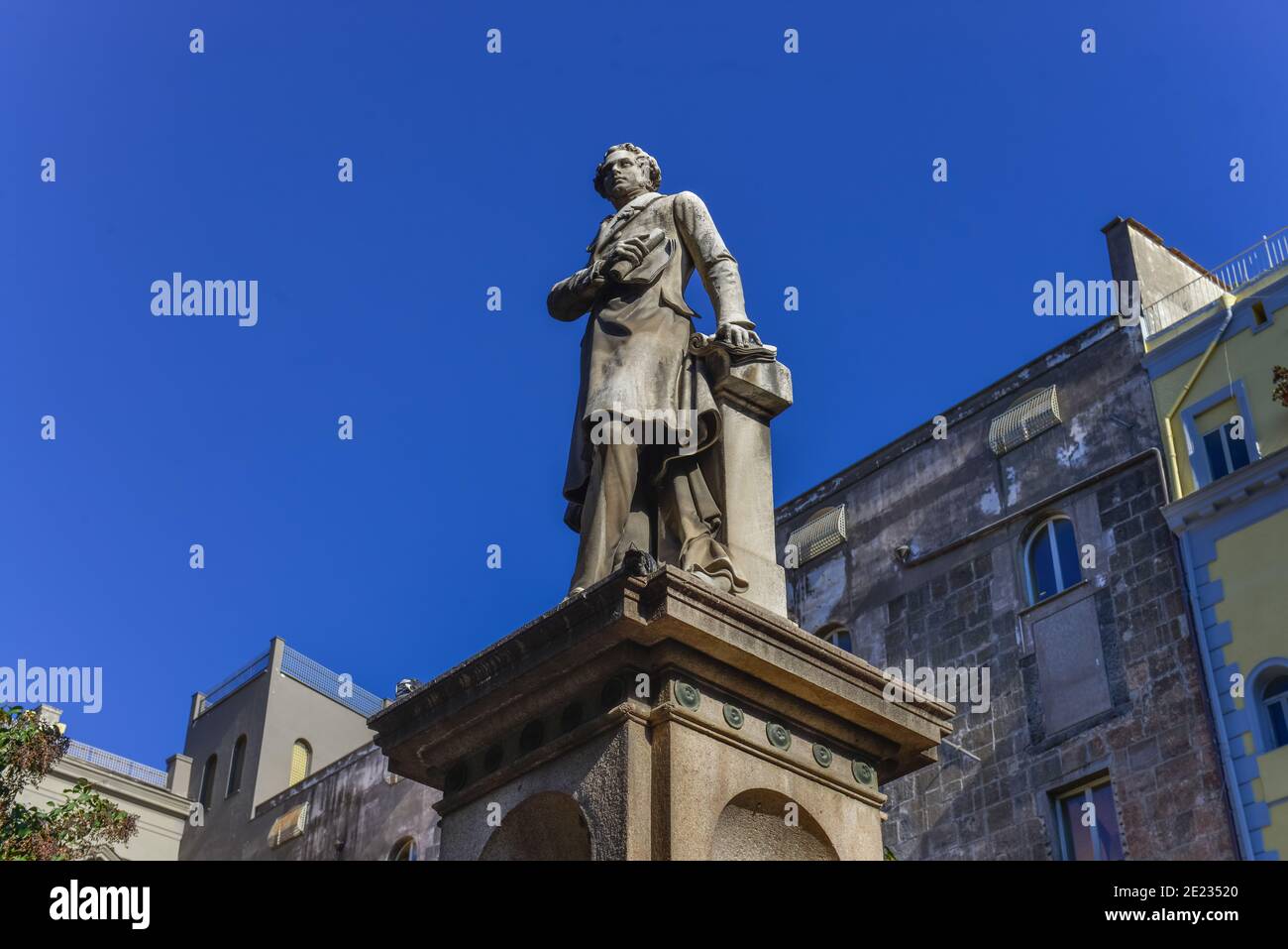 Statue Bellini, Piazza Vincenzo Bellini, Neapel, Italien Stock Photo ...