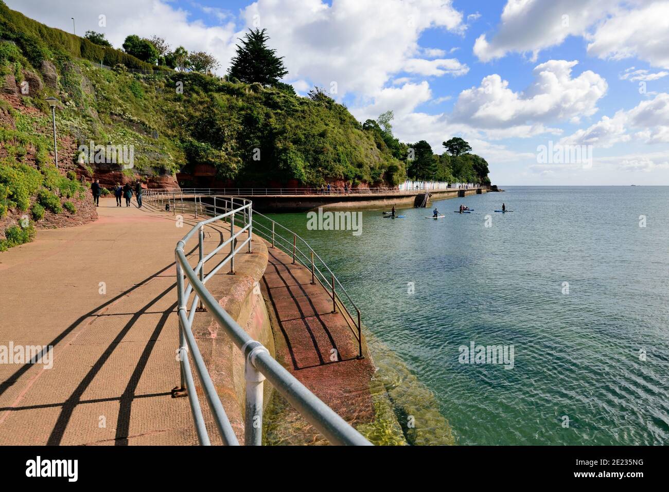 Railings along Goodrington seafront, South Devon Stock Photo - Alamy