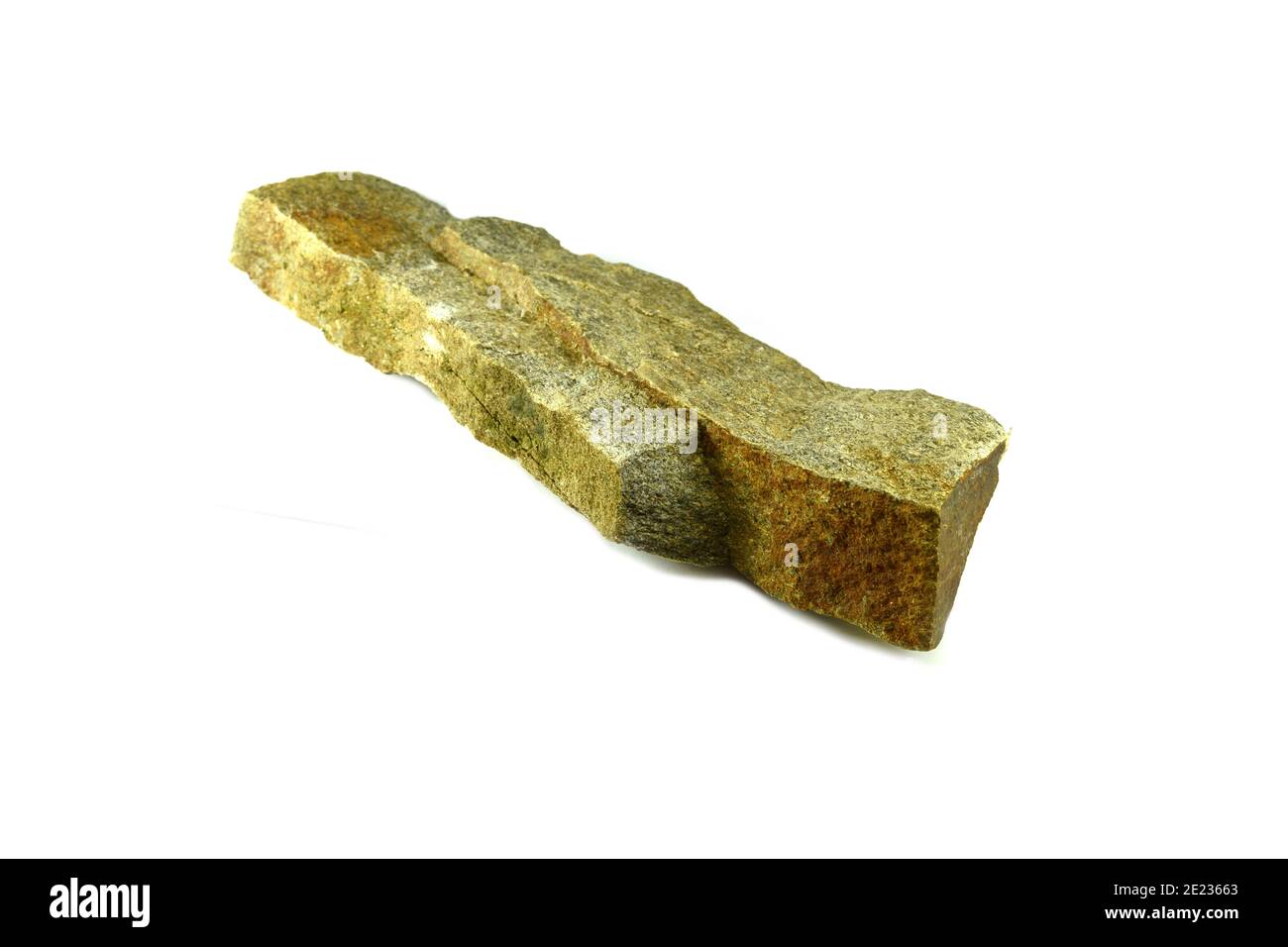 Flat stone isolated on white Stock Photo - Alamy