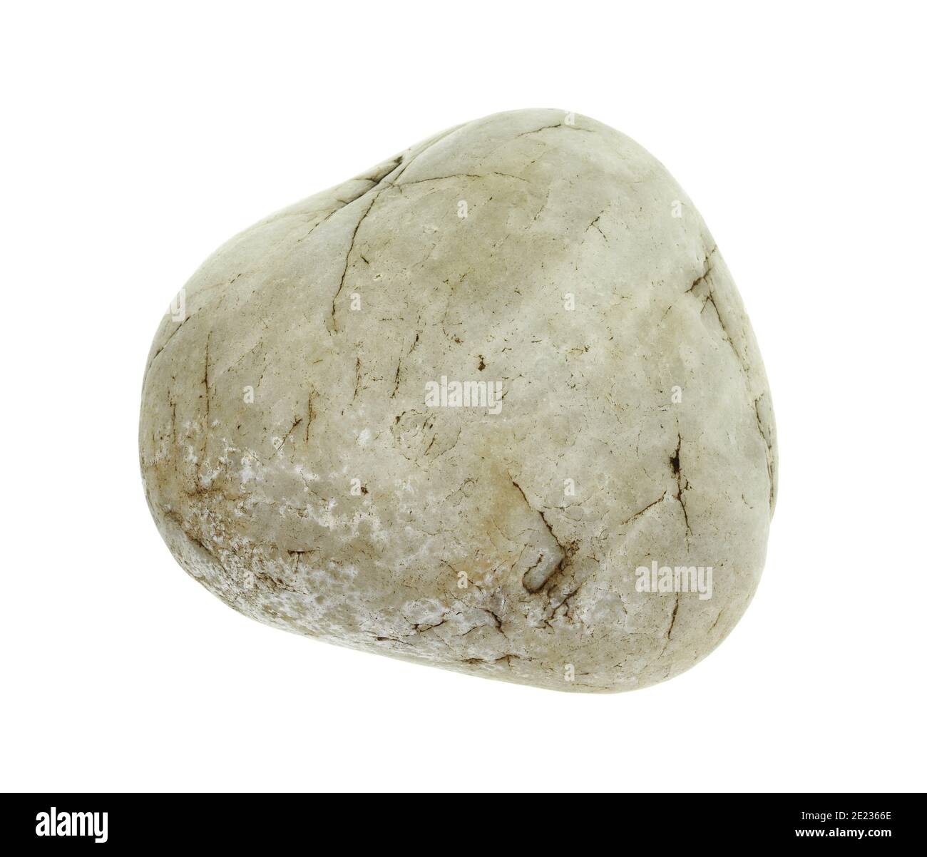 Single white natural stone on white background Stock Photo - Alamy