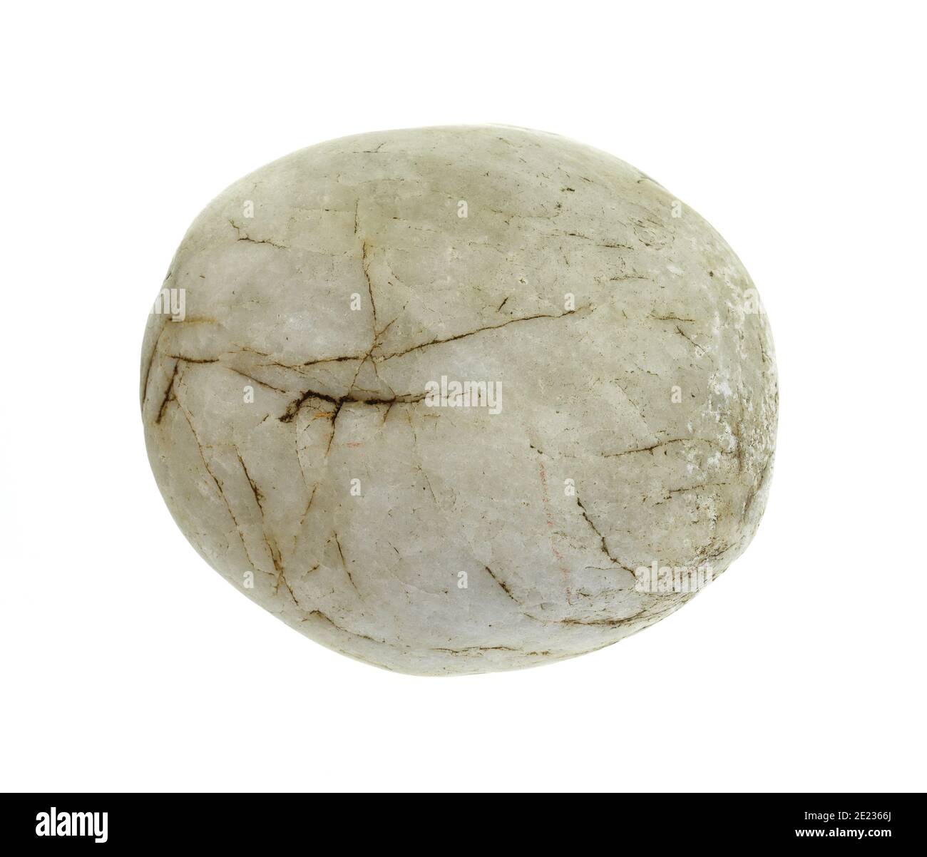 Single white natural stone on white background Stock Photo - Alamy