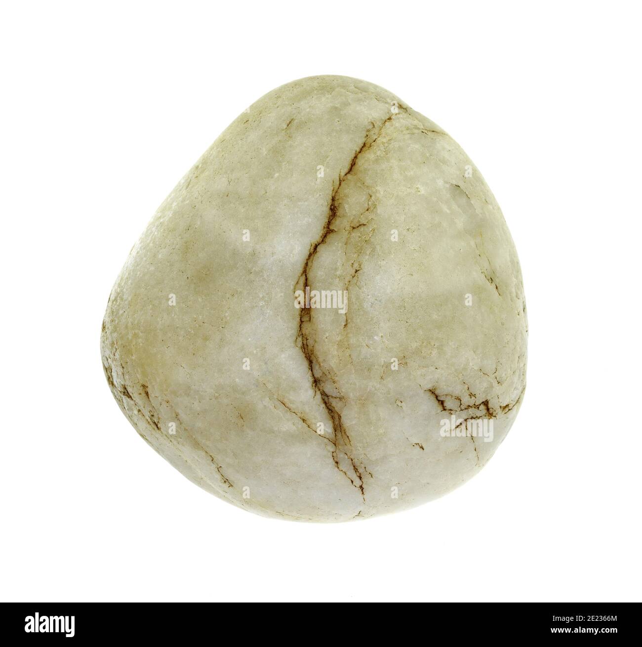 Single white natural stone on white background Stock Photo - Alamy