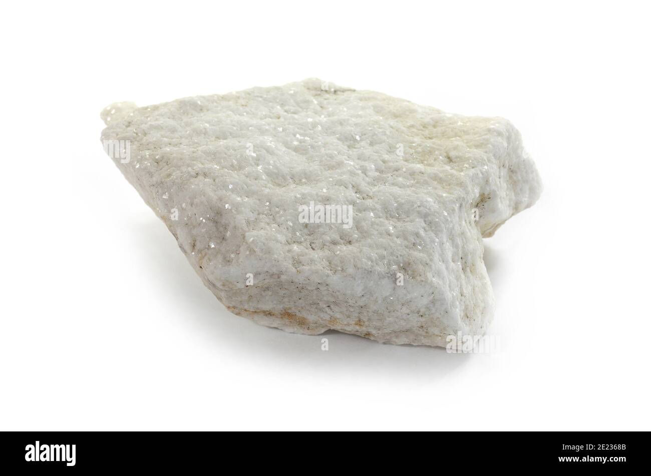 A piece of white marble from Thasos. Macro shooting of metamorphic rock ...