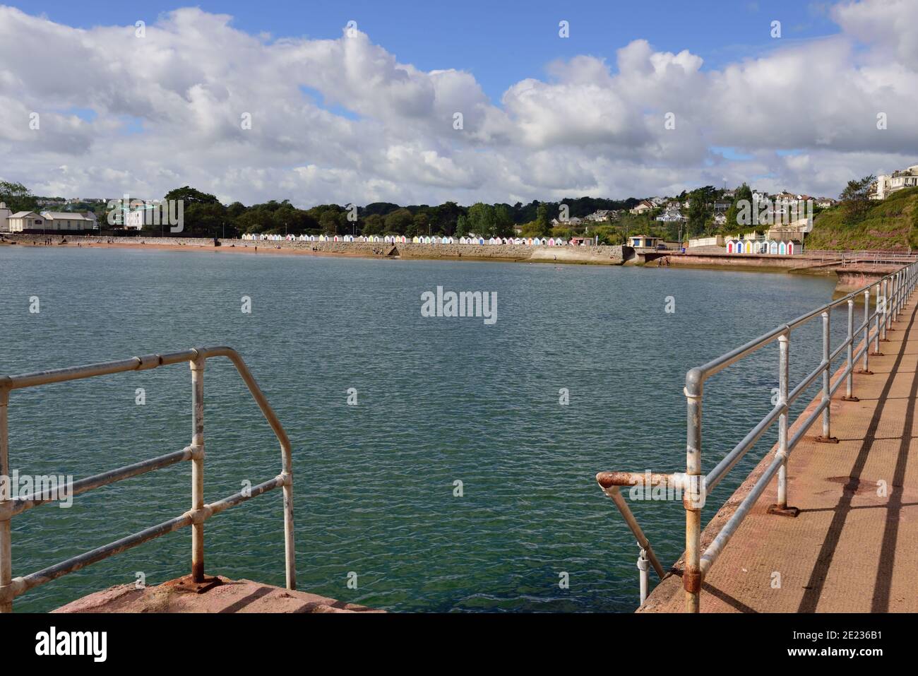 Railings along Goodrington seafront, South Devon Stock Photo - Alamy