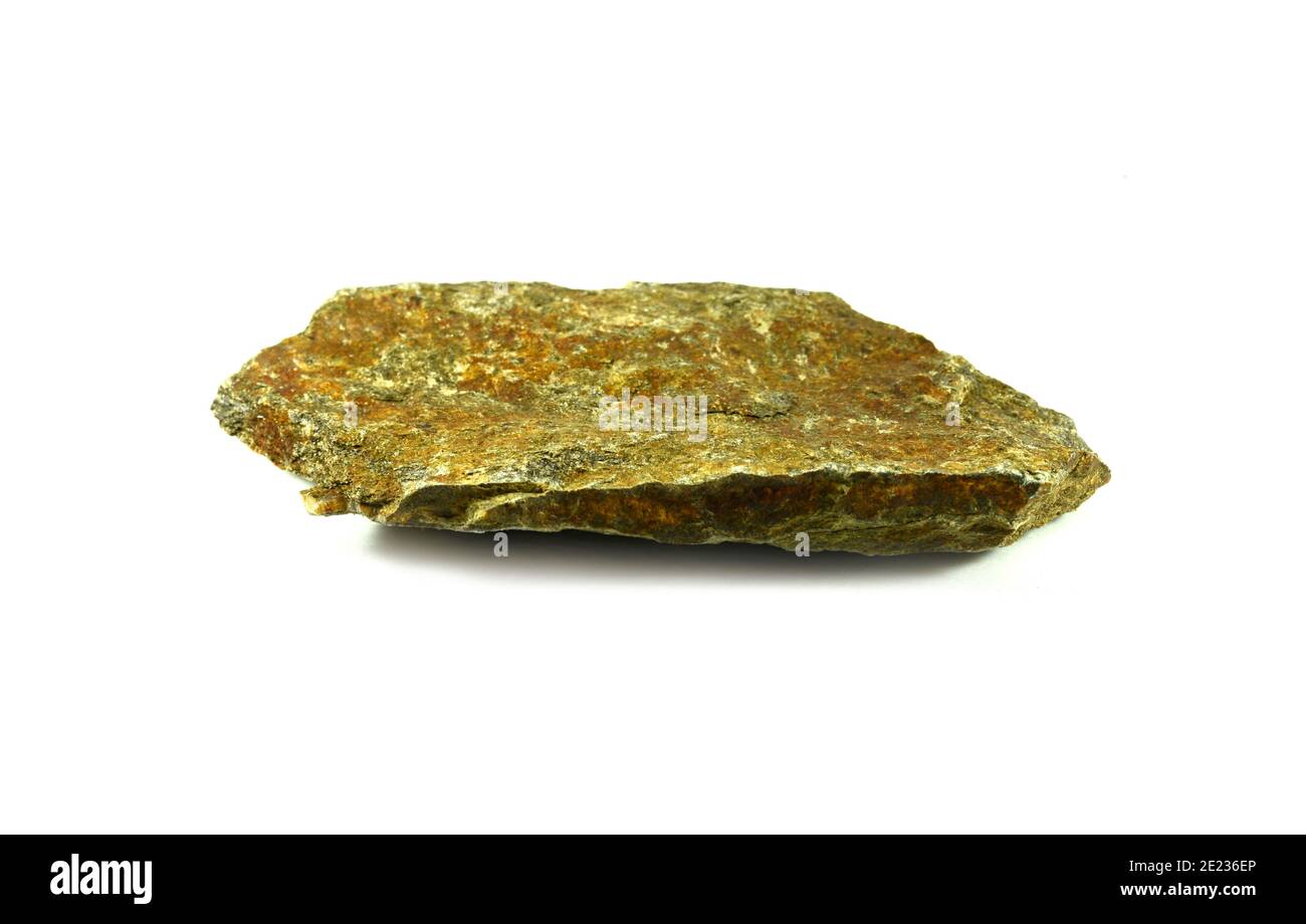Flat stone isolated on white Stock Photo - Alamy