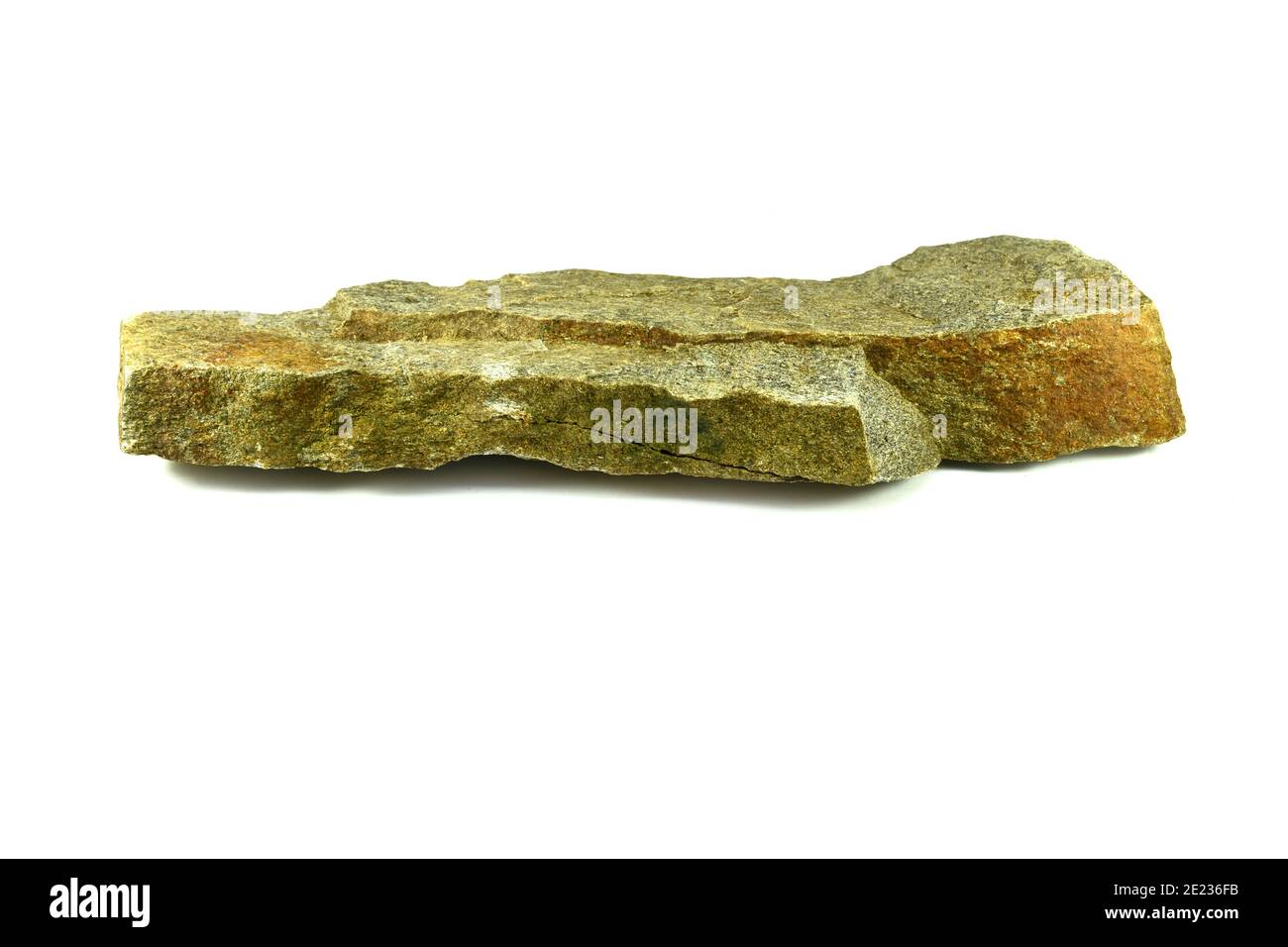Flat stone isolated on white Stock Photo - Alamy