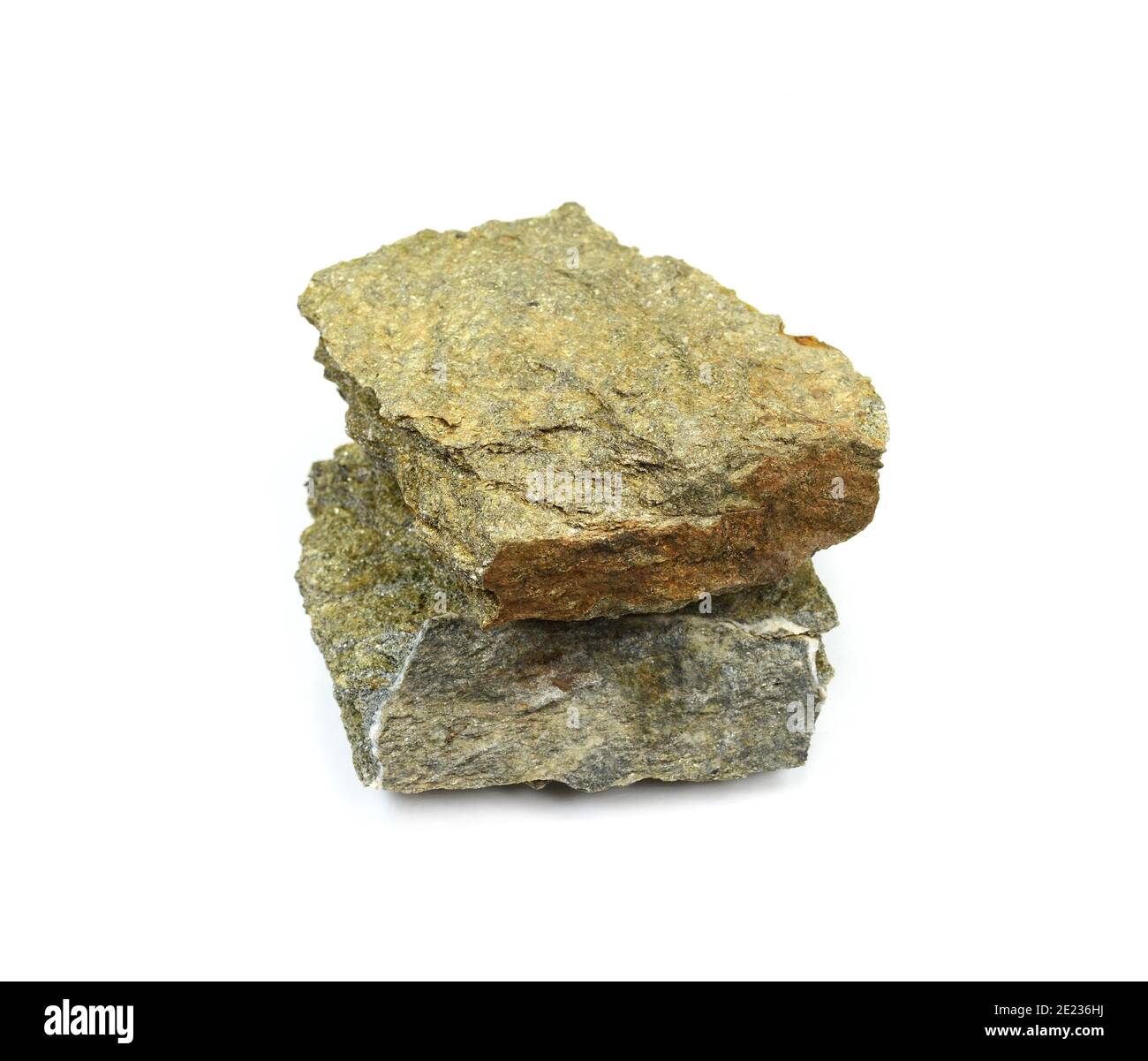 Flat stone isolated on white Stock Photo - Alamy