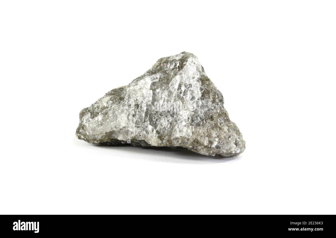 Block of rock salt mineral isolated on white background Stock Photo - Alamy