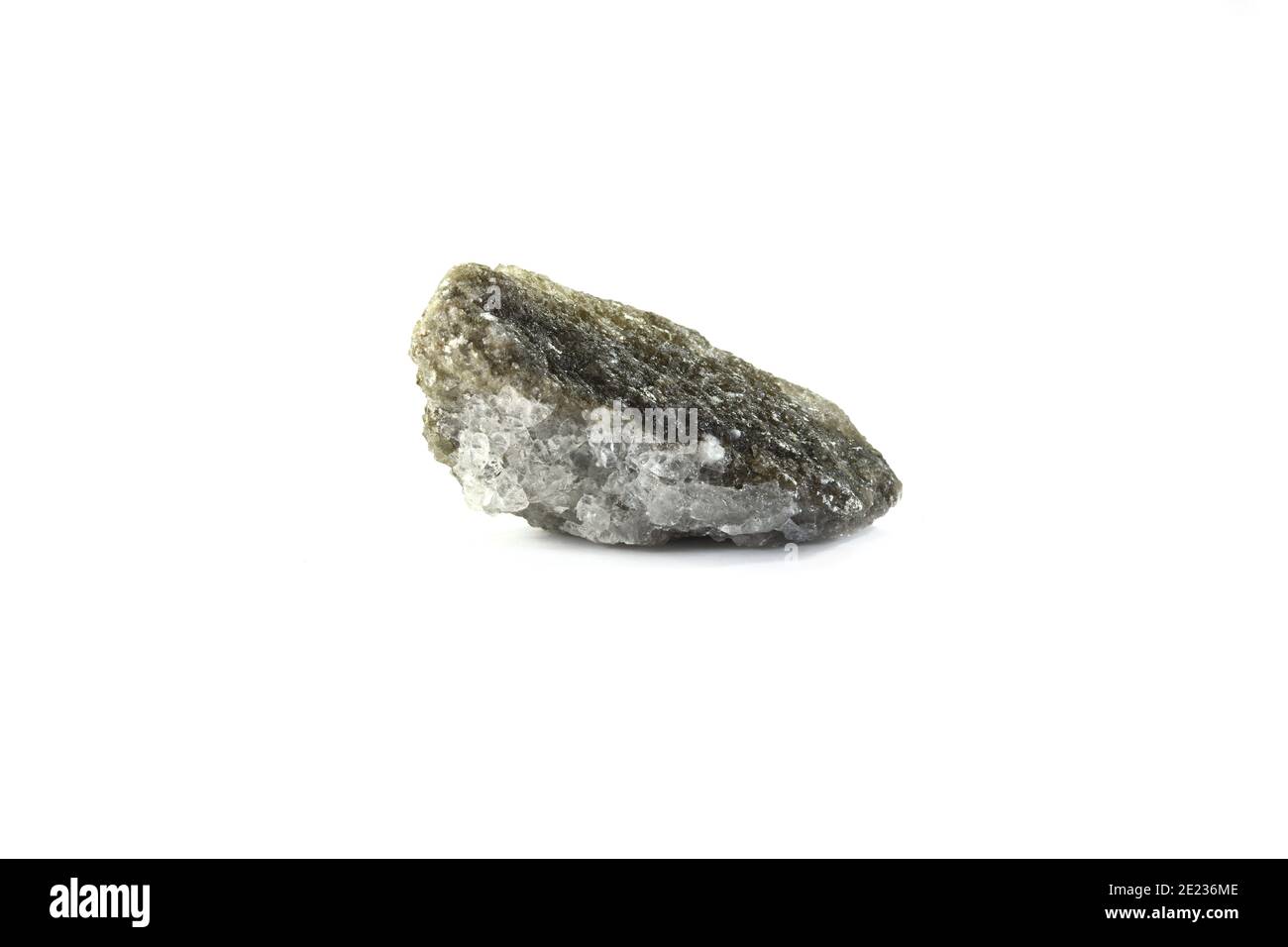 Block of rock salt mineral isolated on white background Stock Photo - Alamy