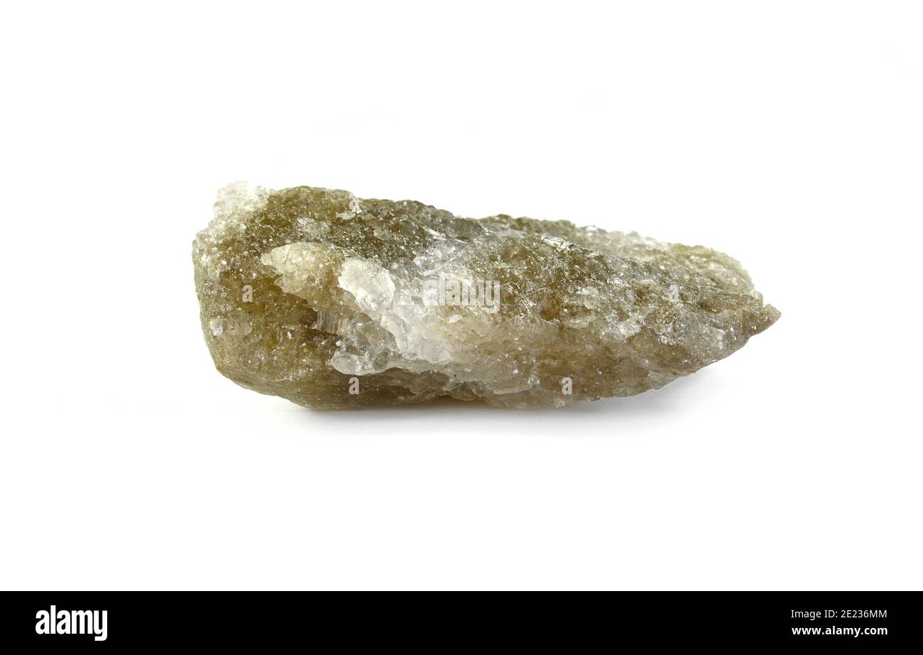 Block of rock salt mineral isolated on white background Stock Photo - Alamy