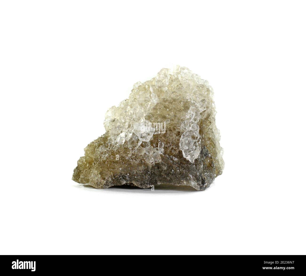 Block of rock salt mineral isolated on white background Stock Photo - Alamy