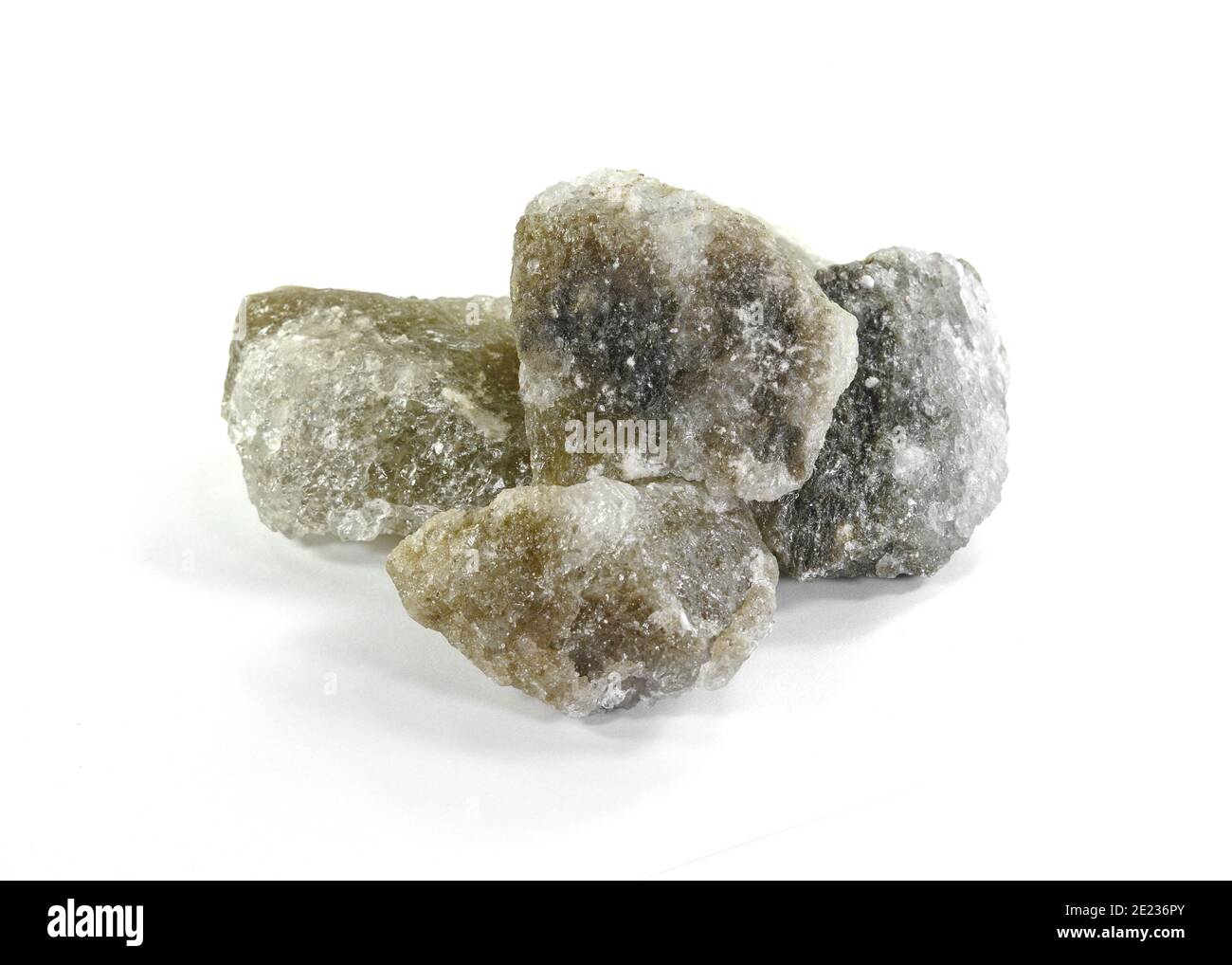 Block of rock salt mineral isolated on white background Stock Photo - Alamy