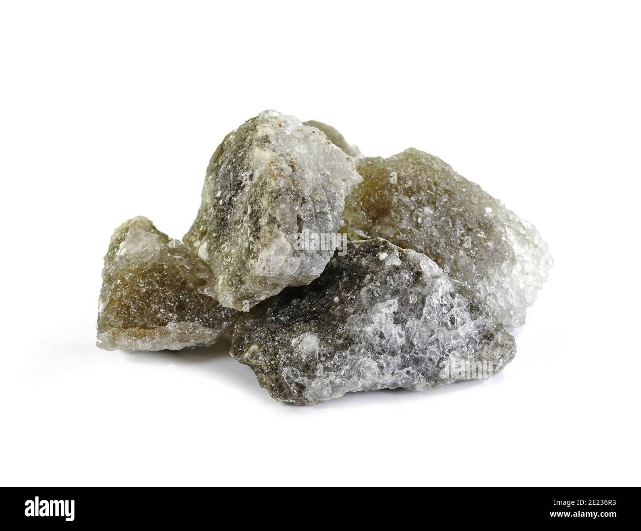 Block of rock salt mineral isolated on white background Stock Photo - Alamy