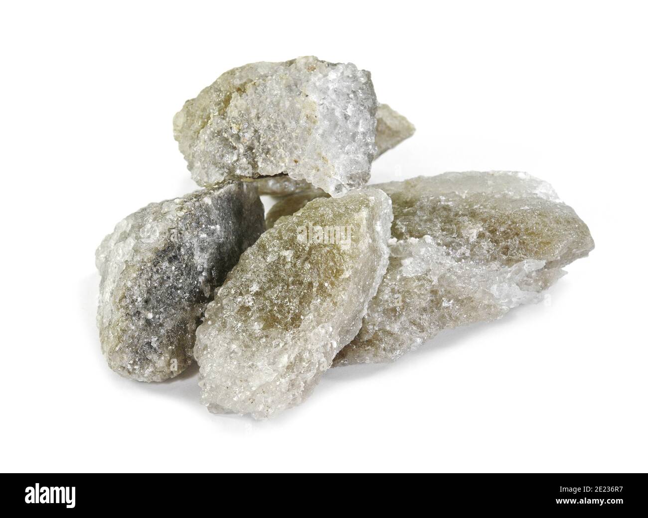 Block of rock salt mineral isolated on white background Stock Photo - Alamy