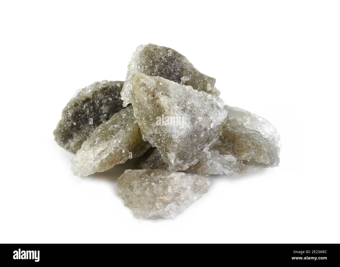 Block of rock salt mineral isolated on white background Stock Photo - Alamy