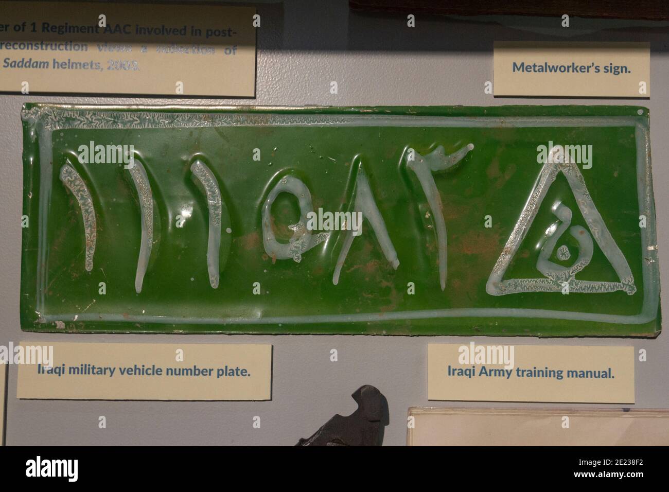 An Iraqi military vehicle number plate form the Gulf War era (1990s) on ...