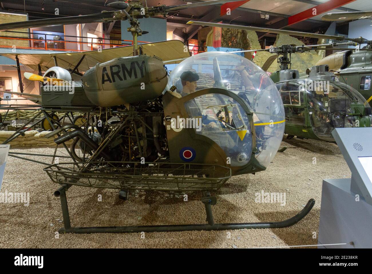 A Sioux AH Mk.1 ('clockwork mouse') helicopter on display at the Army ...