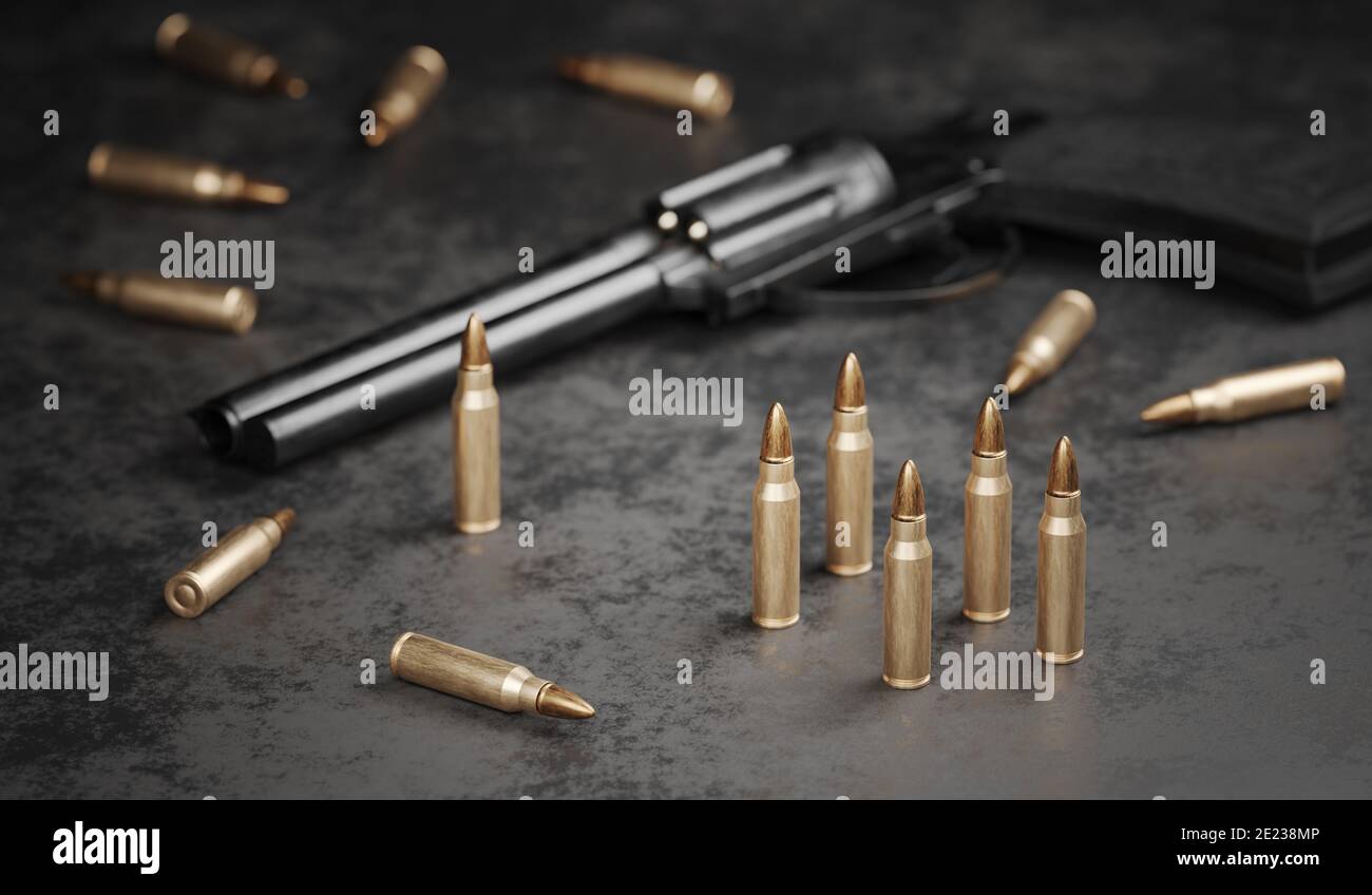 Closeup revolver fire bullet hi-res stock photography and images - Alamy