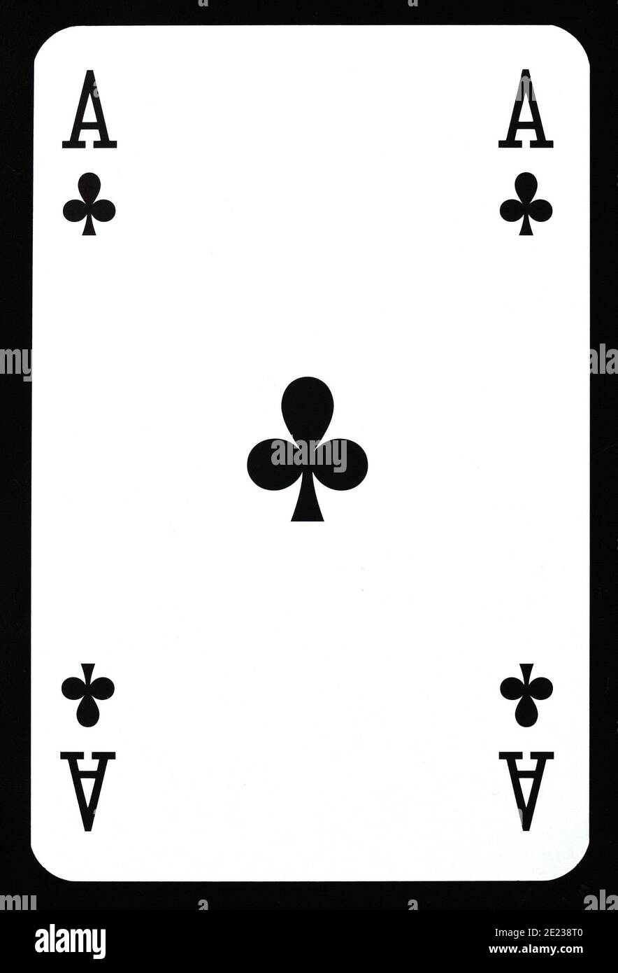 Ace of clubs playing card isolated on black Stock Photo - Alamy