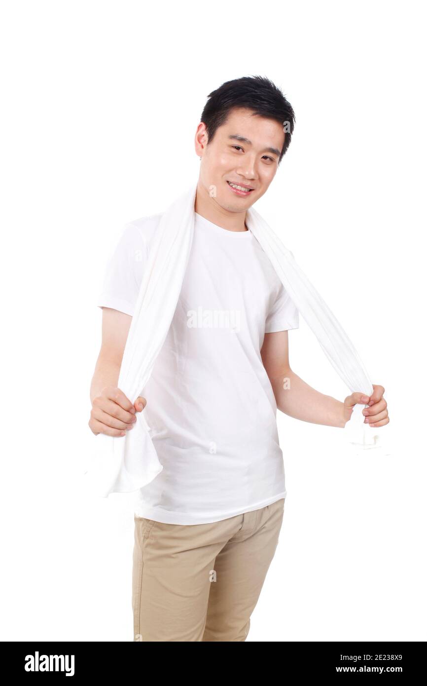 A Young business man relaxed at work high quality photo Stock Photo - Alamy