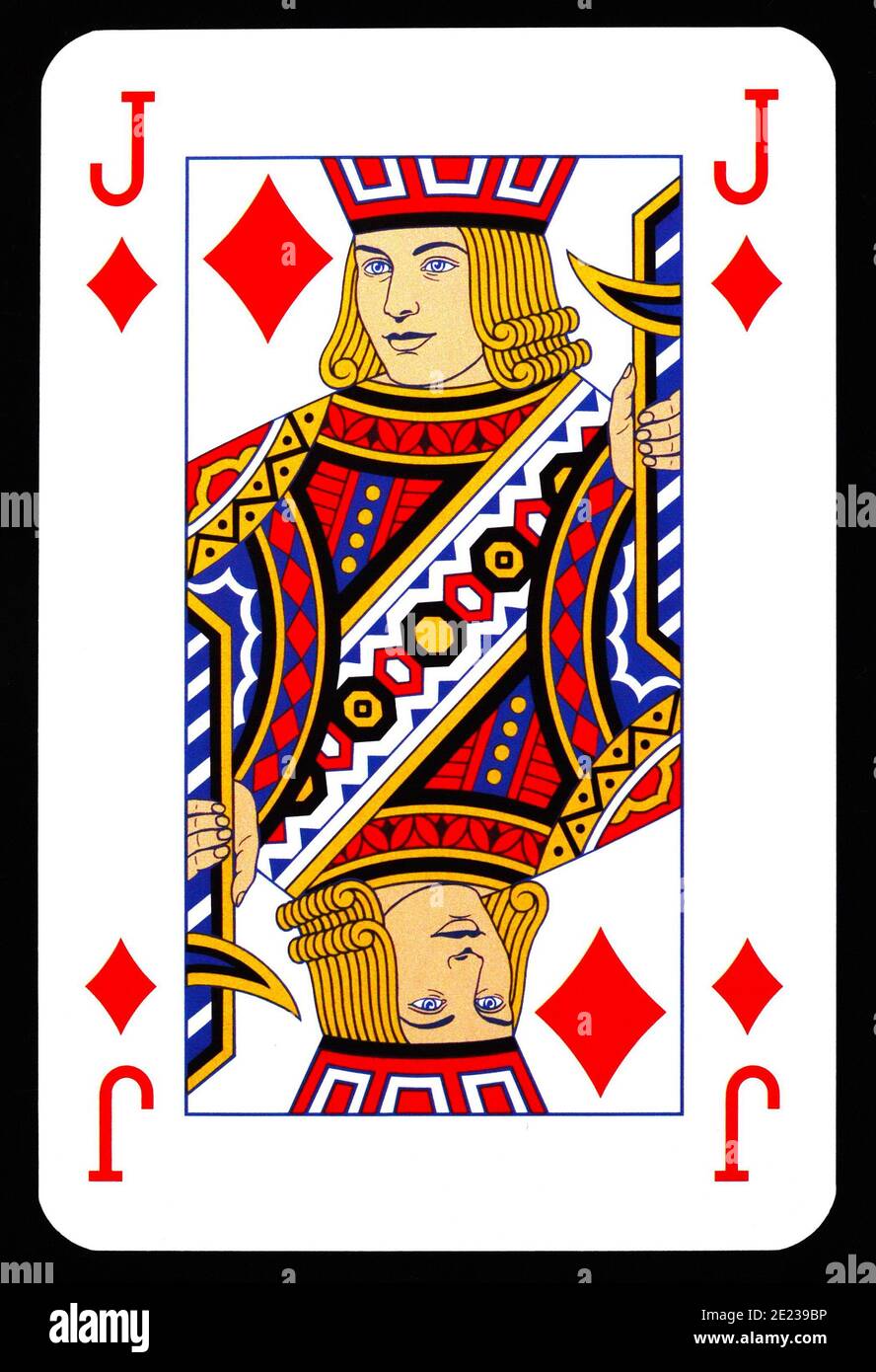Jack of diamonds playing card isolated on black Stock Photo - Alamy