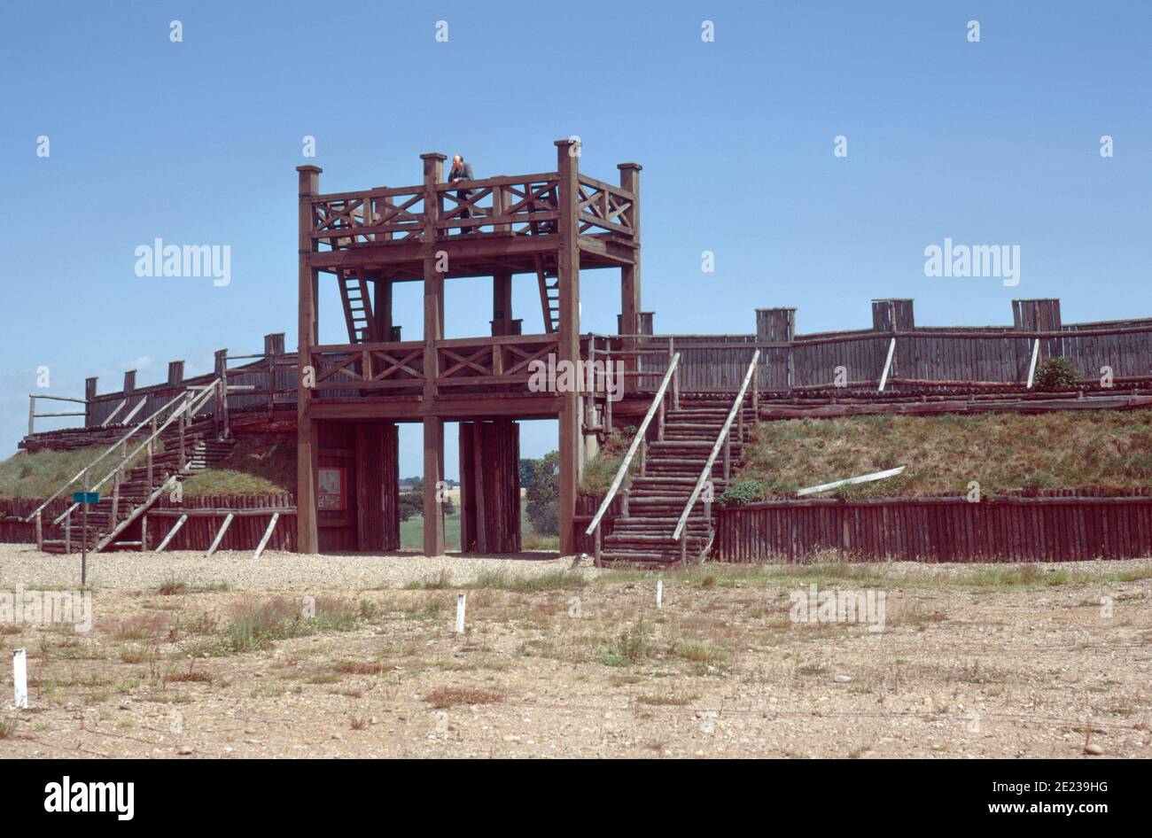 Wooden gate fort reconstruction hi-res stock photography and images - Alamy