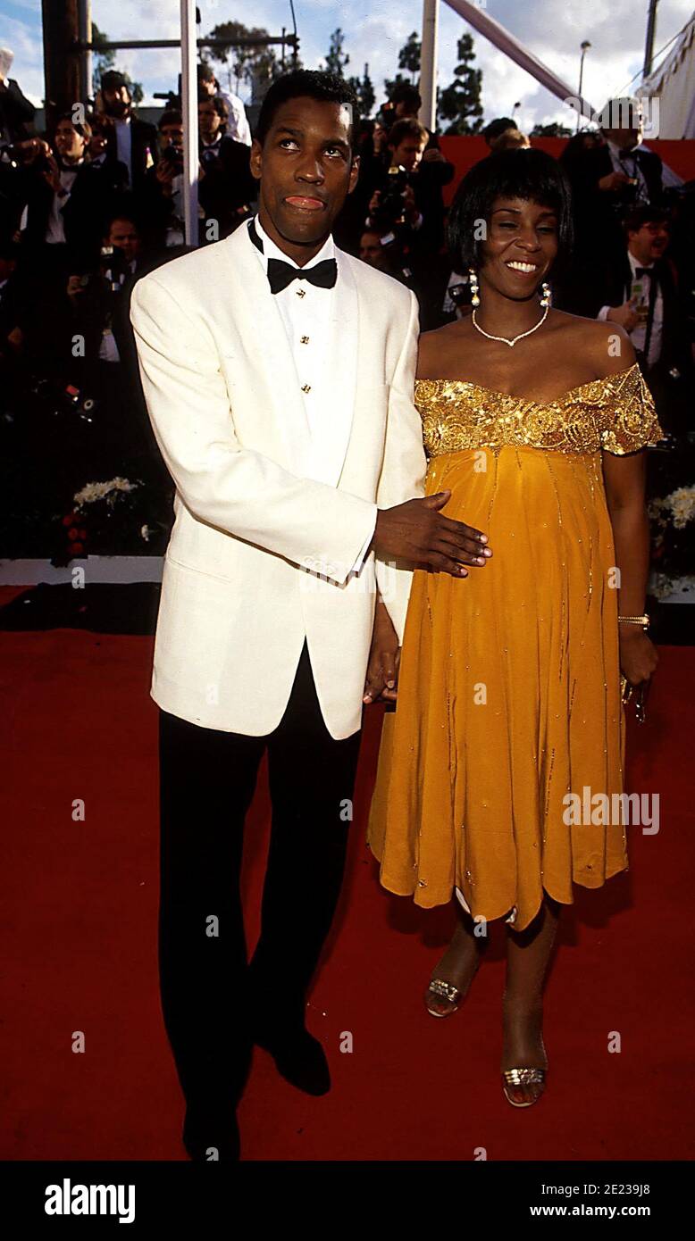 Denzel washington with wife hi-res stock photography and images - Alamy