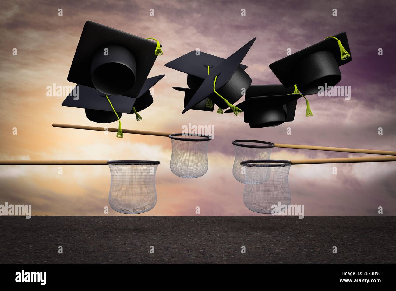 Graduation Hats High Resolution Stock Photography and Images - Alamy